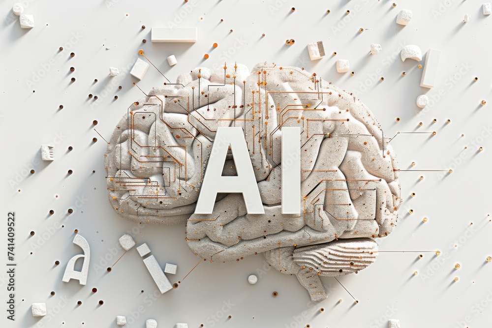 AI Brain Chip brain mapping. Artificial Intelligence accounting ...