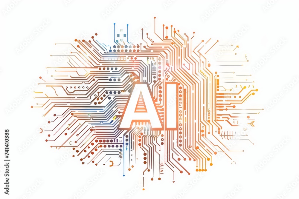 AI Brain Chip additive manufacturing. Artificial Intelligence wernicke ...