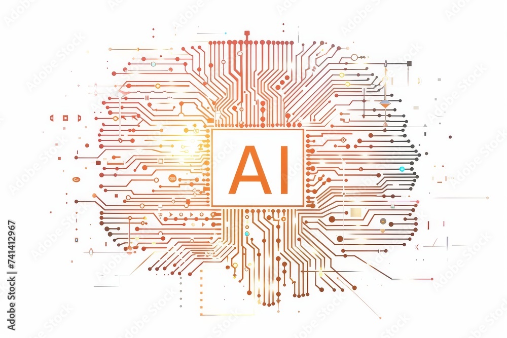 AI Brain Chip acc. Artificial Intelligence brain synapse mind ...