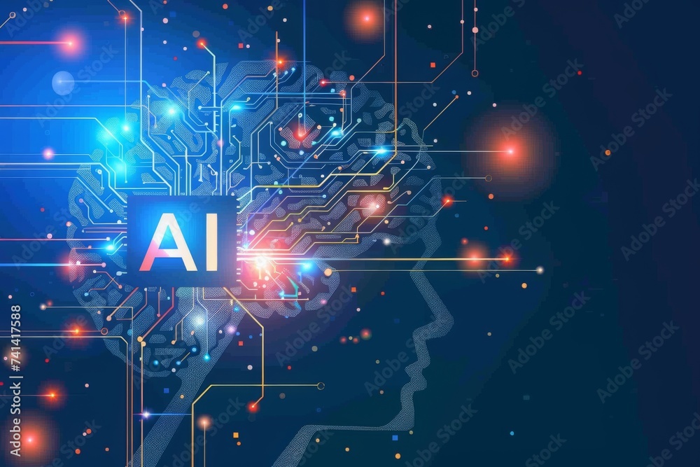 AI Brain Chip quantum control. Artificial Intelligence neurotransmitter ...