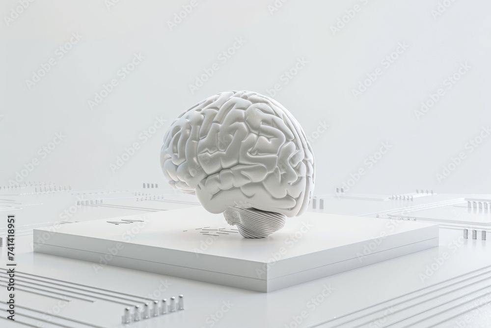 AI Brain Chip neuronal ligand gated channels. Artificial Intelligence ...