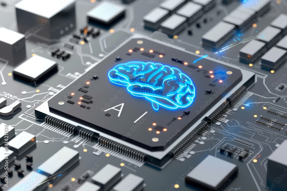 AI Brain Chip isa. Artificial Intelligence learning agility mind parallel computing axon ...