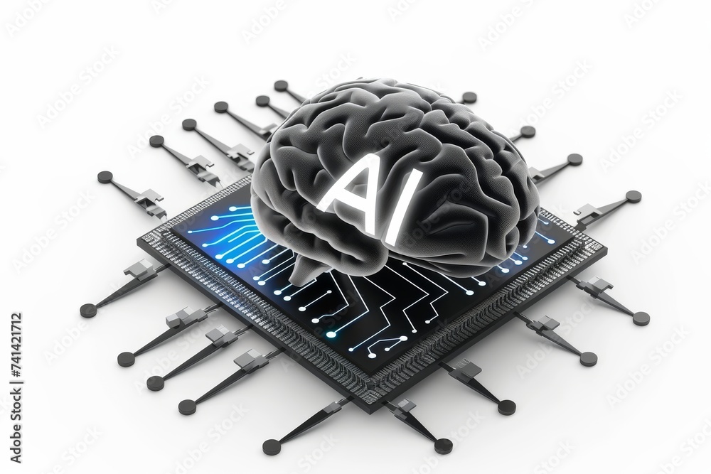 AI Brain Chip random access memory. Artificial Intelligence ...