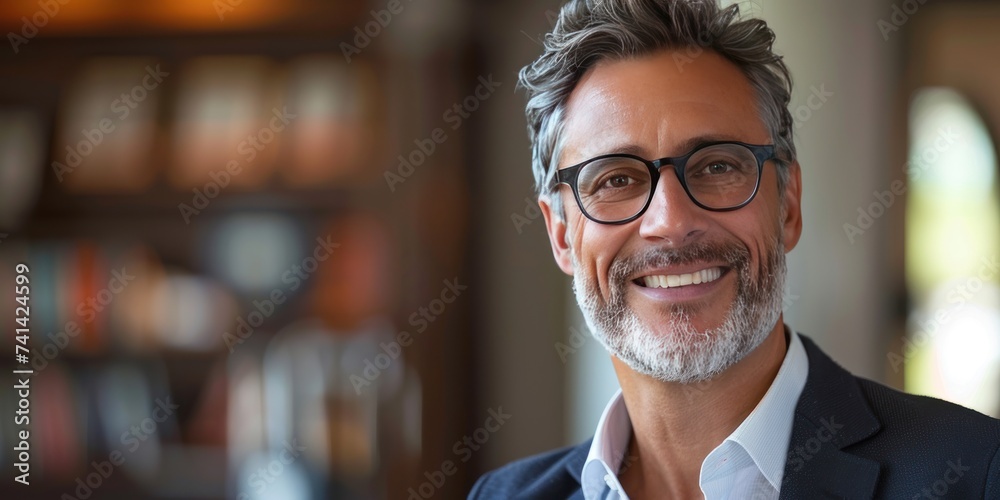 Captured in moment of sheer joy and accomplishment mature businessman ...