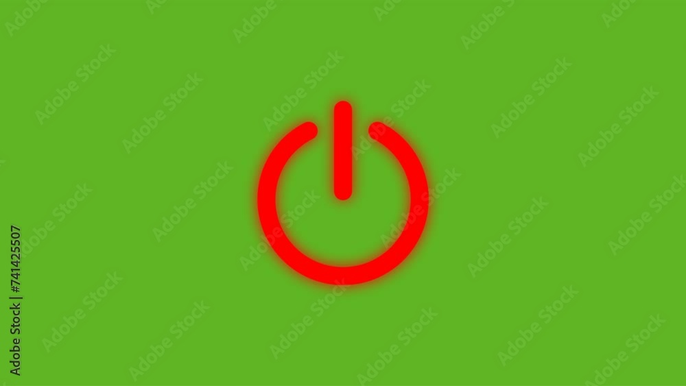 loop animation video of power button icon. looping video illustration ...