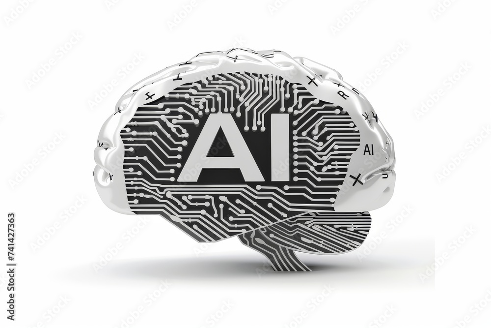 AI Brain Chip mental acuity. Artificial Intelligence solar cell mind ...