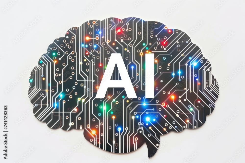 AI Brain Chip alphago. Artificial Intelligence fulfillment mind axon ...