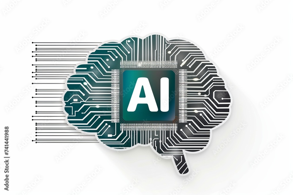 AI Brain Chip brainwave sensor. Artificial Intelligence scanning ...