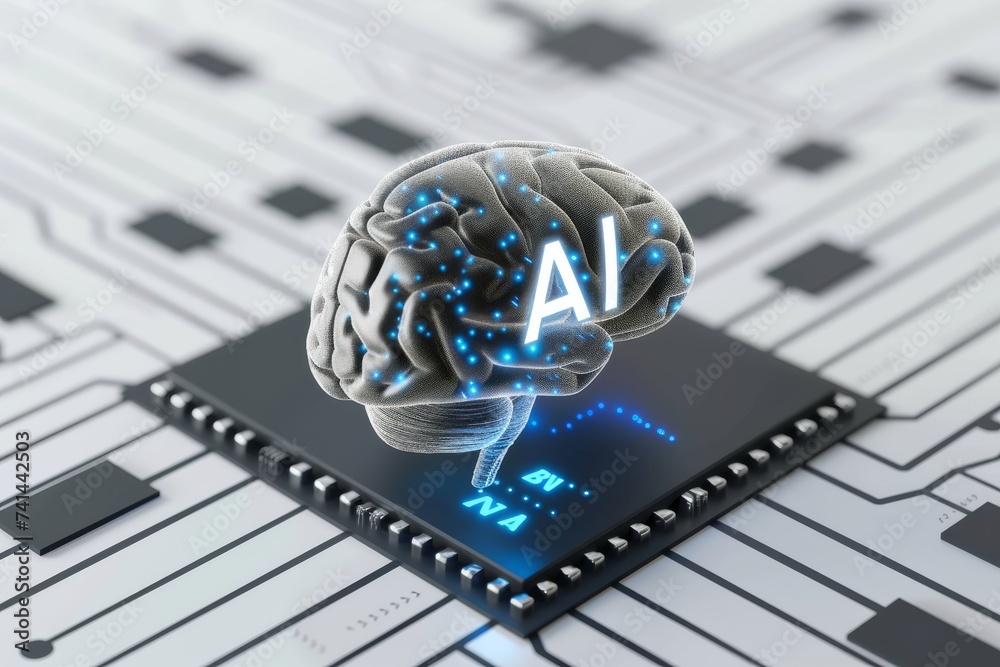 AI Brain Chip randomized algorithm. Artificial Intelligence ionotropic ...