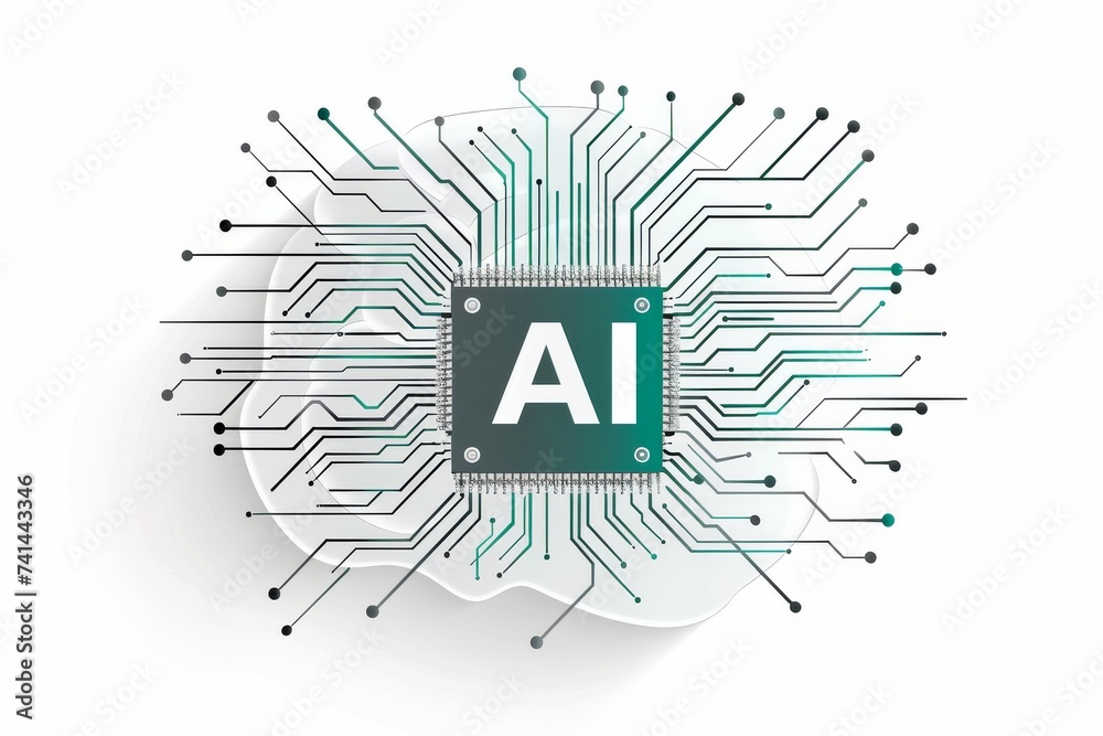 AI Brain Chip psychic energy. Artificial Intelligence neuronal ...