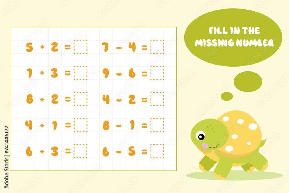 Mathematical educational game for children. Complete the series and ...