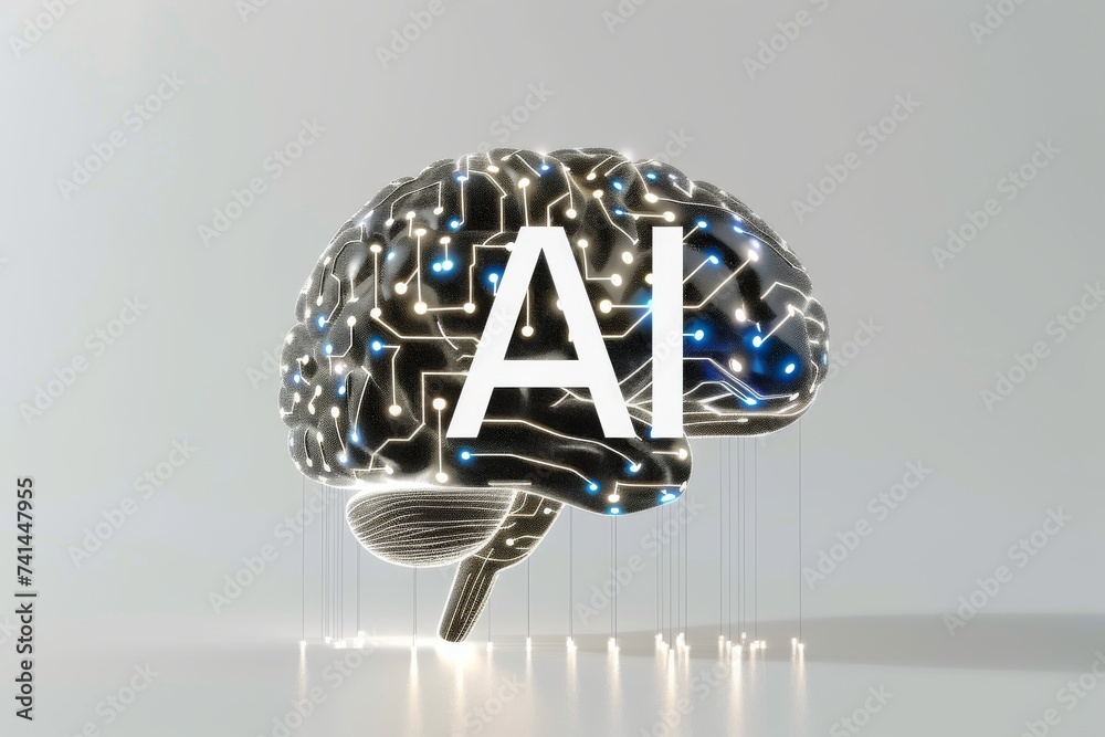 AI Brain Chip mobile application. Artificial Intelligence semiconductor ...