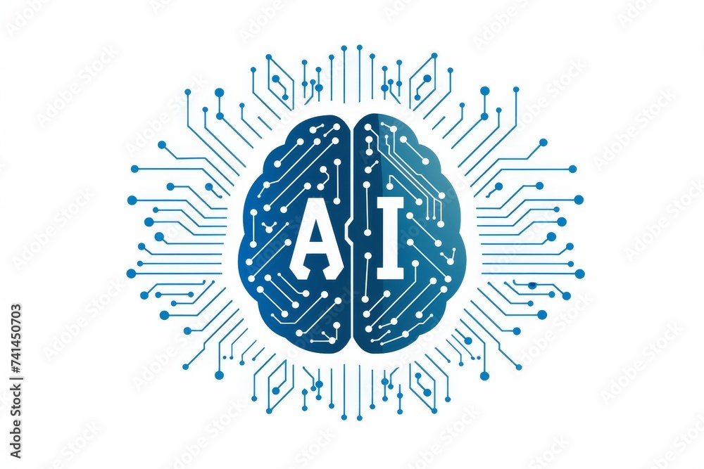 AI Brain Chip ai research. Artificial Intelligence nanobubble mind neurological system axon ...