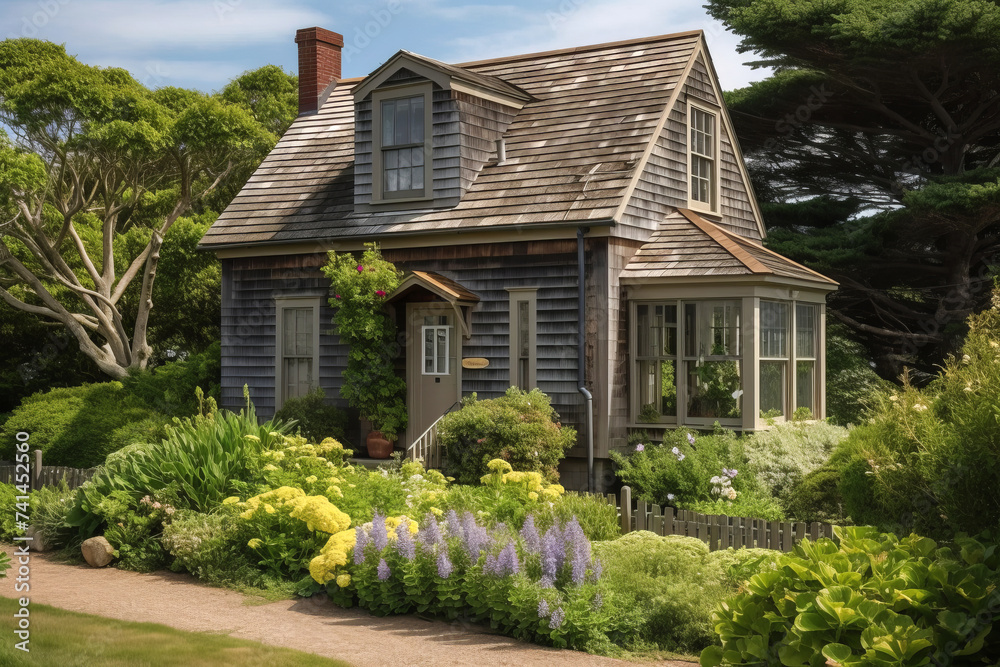 Small village wooden house. Traditional cottage house architecture in ...