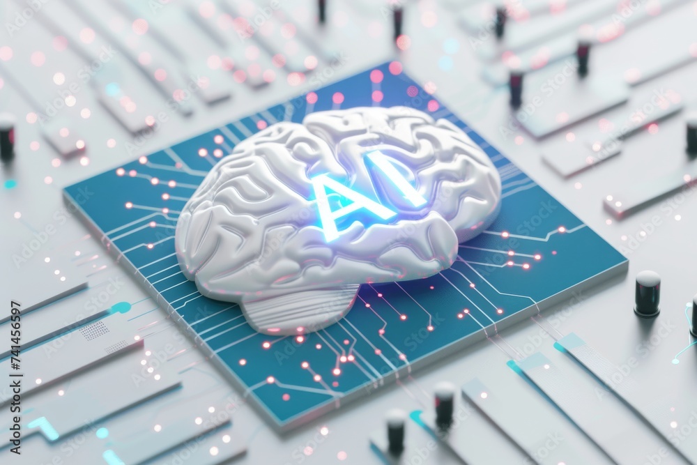 AI Brain Chip decay theory. Artificial Intelligence inductors mind ...