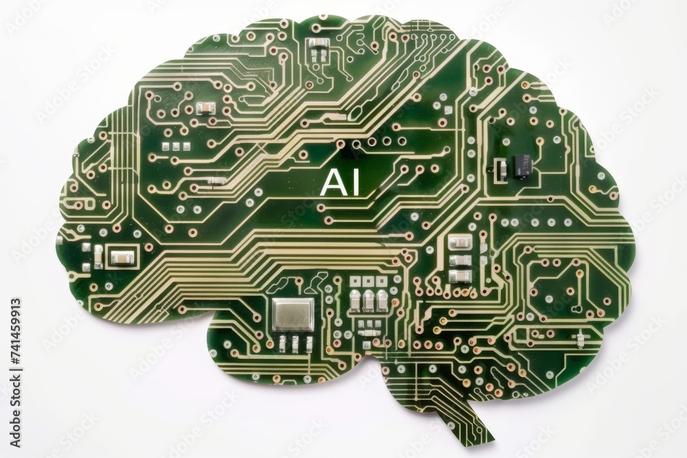 AI Brain Chip segmentation. Artificial Intelligence interventional ct ...