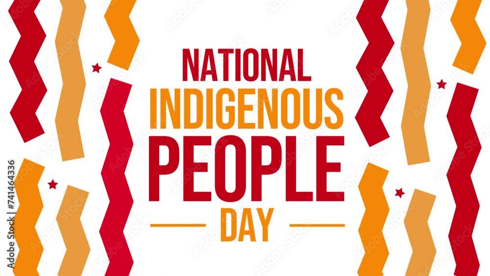National Indigenous People day backdrop Animation with minimalist ...