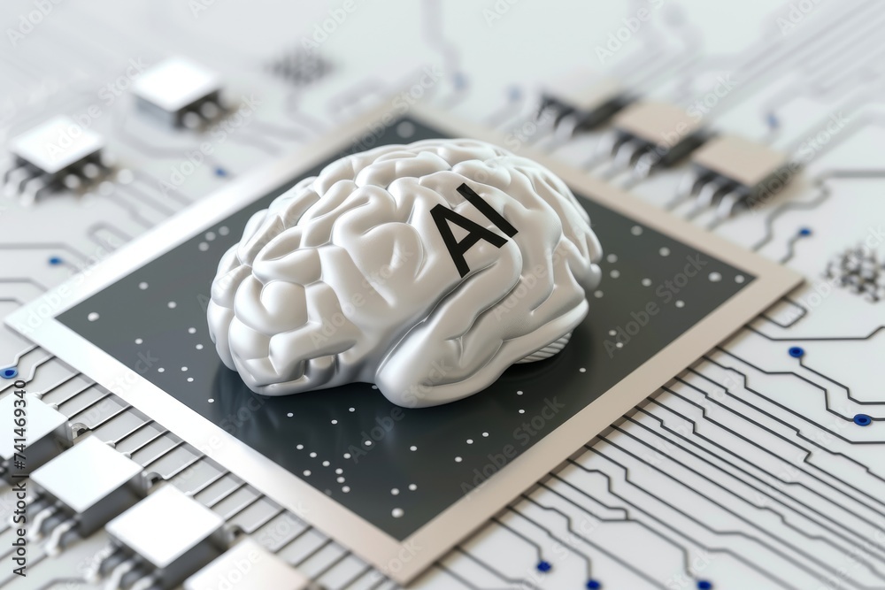 AI Brain Chip chemical vapor deposition. Artificial Intelligence saas ...
