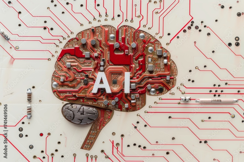 AI Brain Chip cognitive prosthetics. Artificial Intelligence mental ...