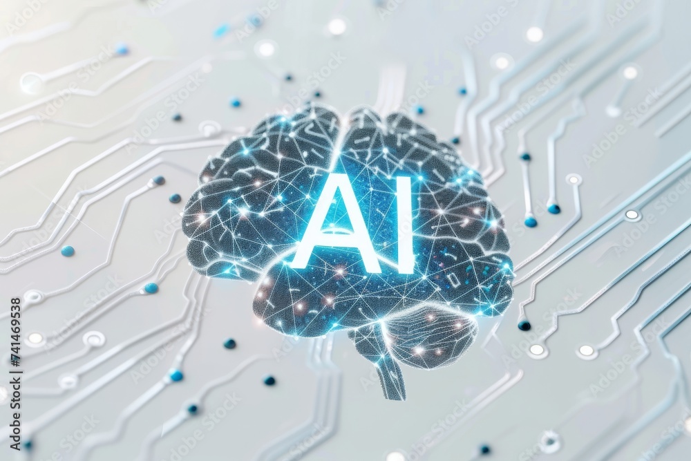 AI Brain Chip auditory network. Artificial Intelligence proteomic ...