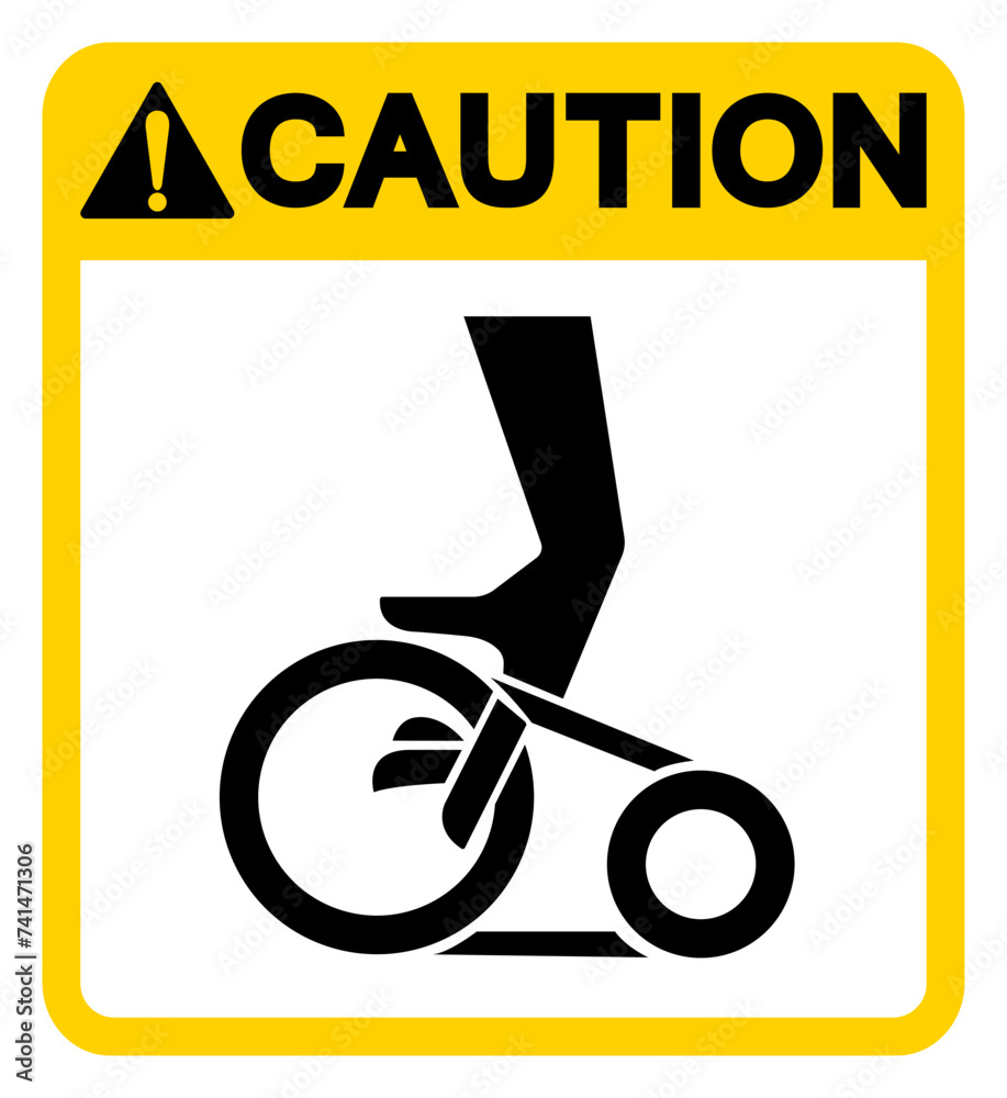Caution Hand Entanglement Belt Drive Symbol Sign, Vector Illustration ...
