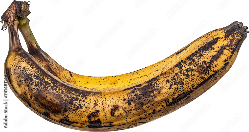 Banana isolated on white, banana PNG transparent, realistic banana ripe ...