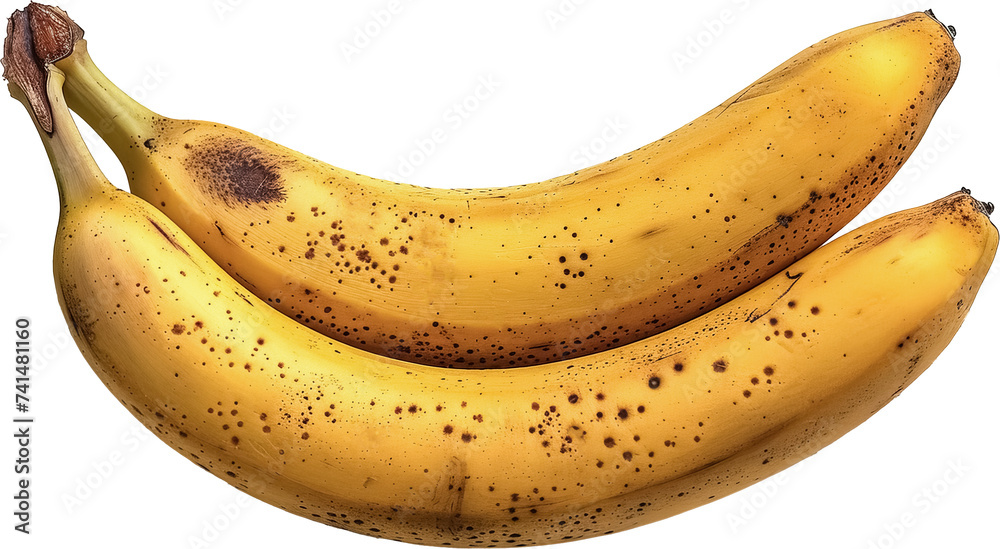 Bananas isolated on white, banana PNG transparent, realistic banana ...