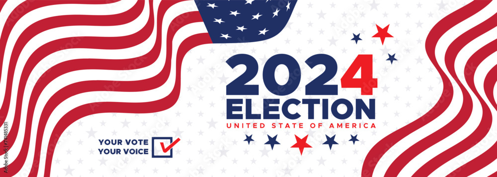 Vetor de Presidential election day in the United States. Vote 2024 ...