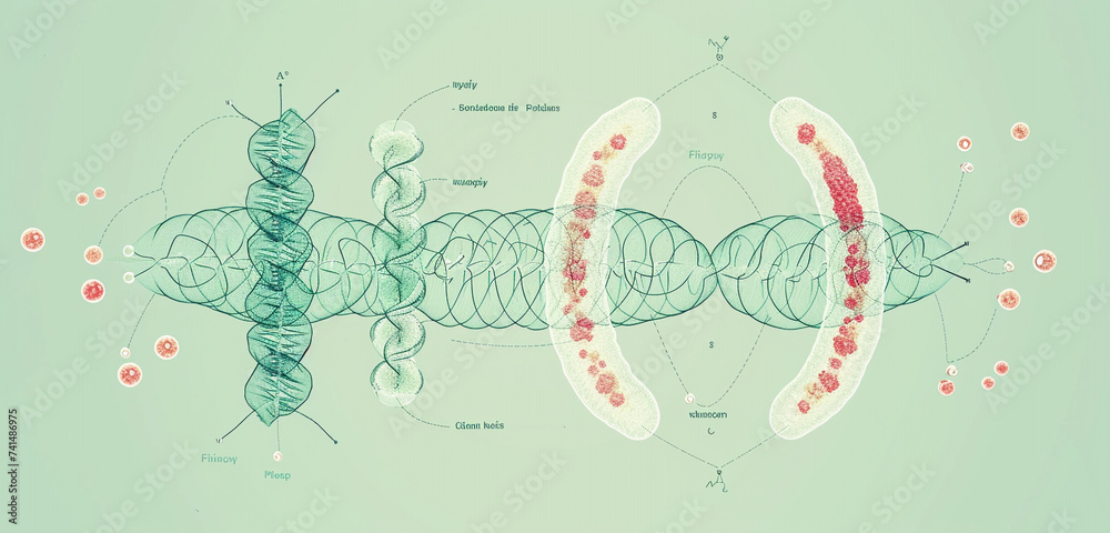 Diagram showing homologous chromosomes crossing over in meiosis ...