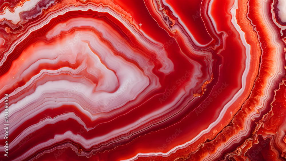 3D Opulent Red Agate Stone Surface Texture. Beauty Glamour Natural ...