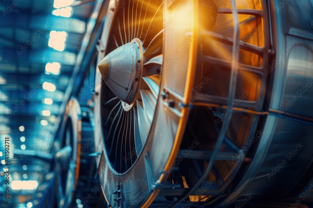 Large industrial exhaust fans in factories Factory building ventilation ...