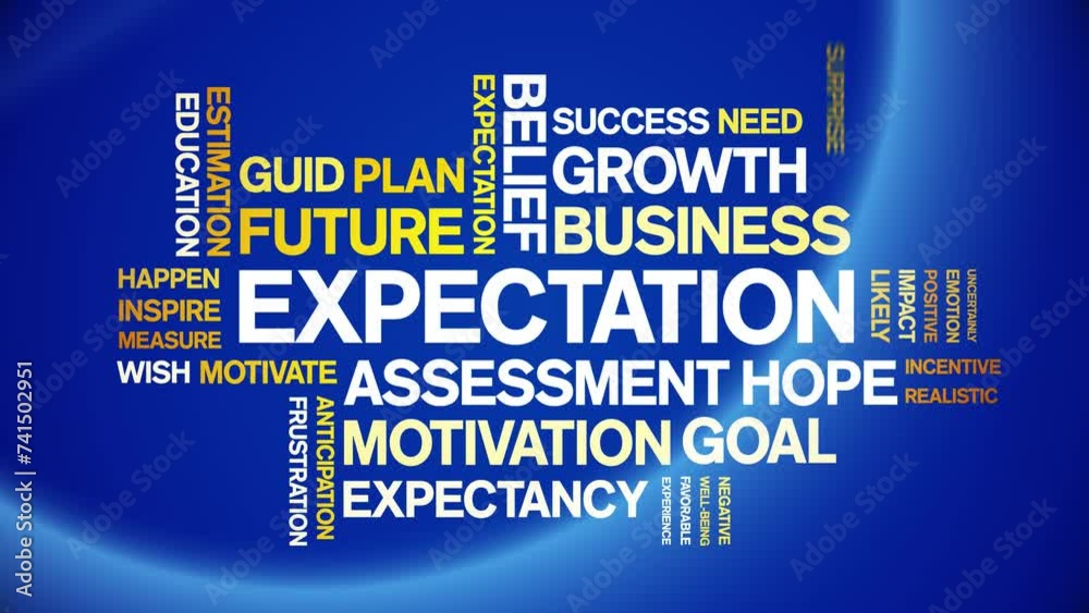 Expectation animated tag word cloud;text design animation kinetic ...
