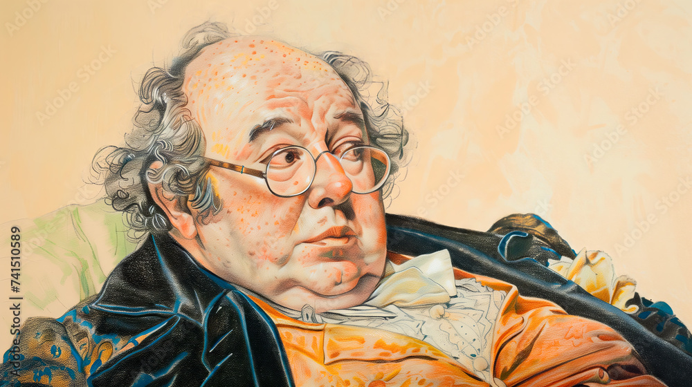 Charles Dickens' character Mr Pickwick from his novel The Pickwick ...