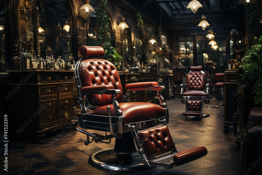 A fusion of style and functionality, the barber hairdressing interior ...