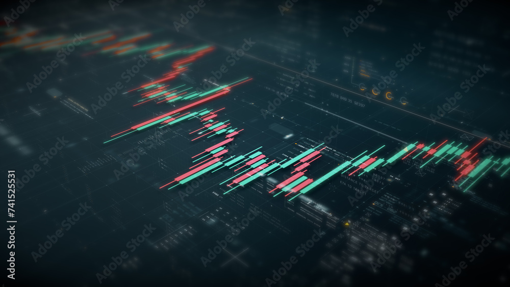 Business presentations with this stock market trading info graphic. Vibrant animated graphs and ...