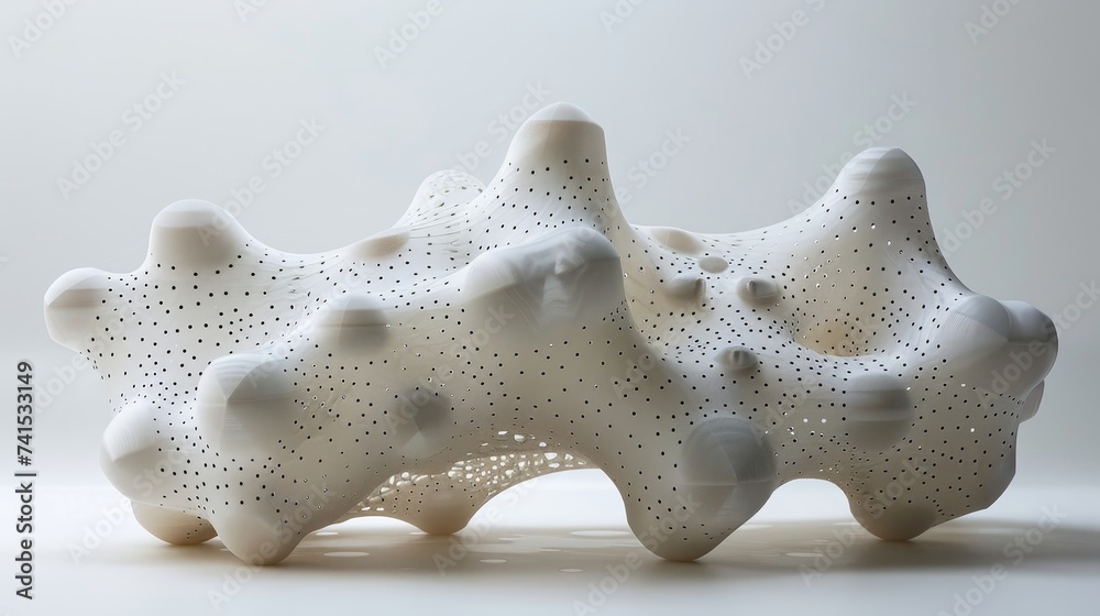 3D printed model of a network topology optimized for cloud connectivity ...