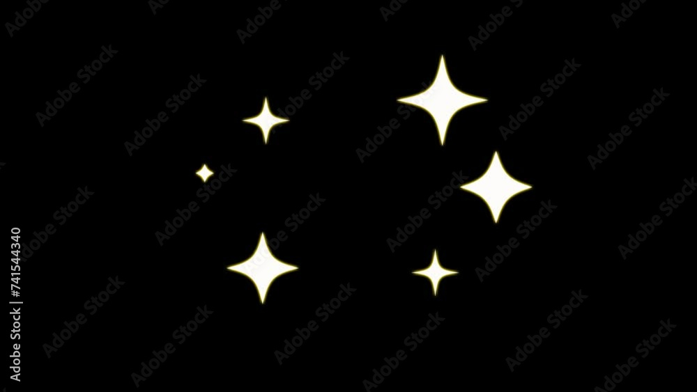 sparkling stars Shine animation. Shimmering light. Shine effect sprite ...
