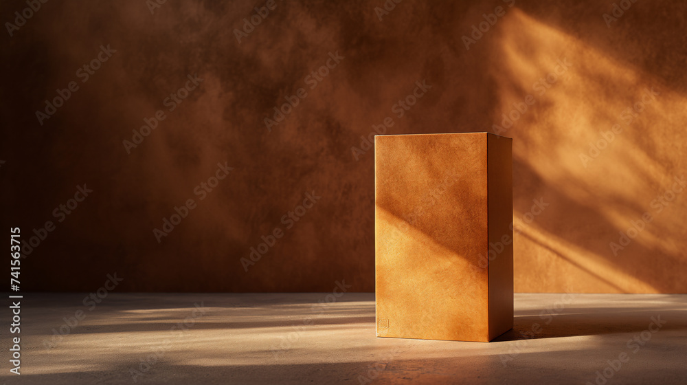 Ai generated. paper box stand mock up for product. Display empty ...