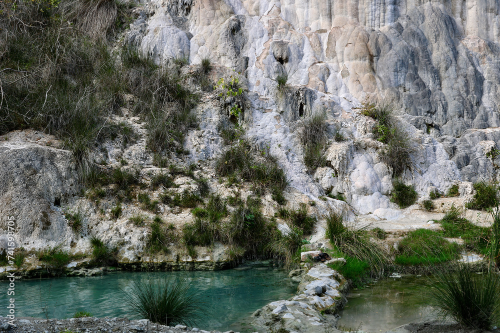 Bagni San Filippo is a small hot spring containing calcium carbonate ...