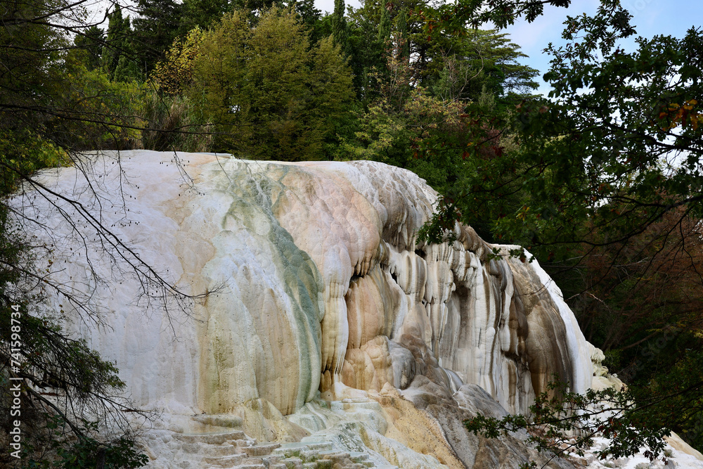 Bagni San Filippo is a small hot spring containing calcium carbonate ...