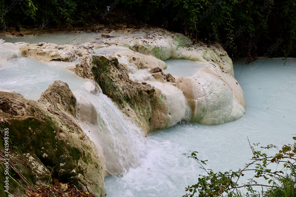 Bagni San Filippo is a small hot spring containing calcium carbonate ...