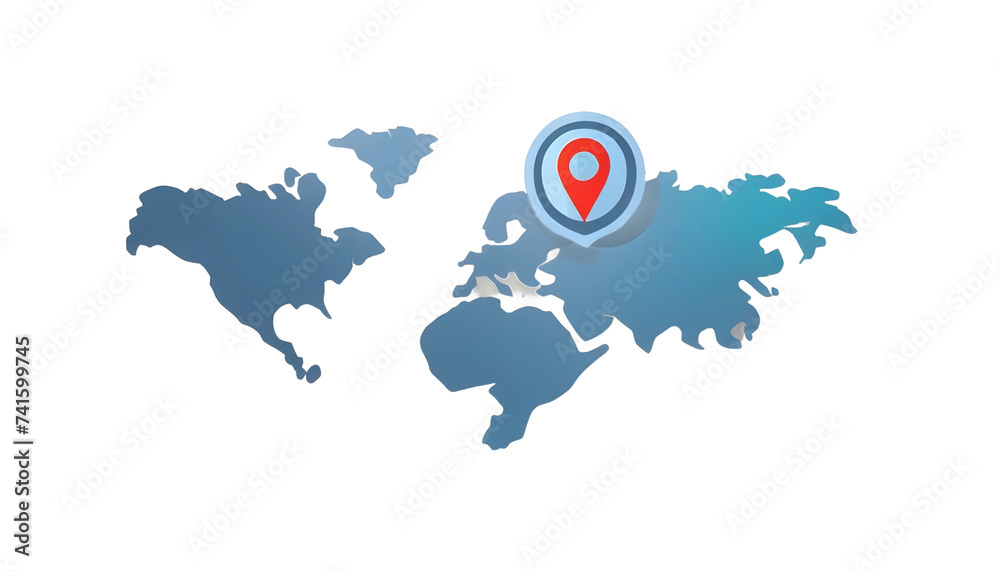 map of the world's place with location icon on transparent background ...