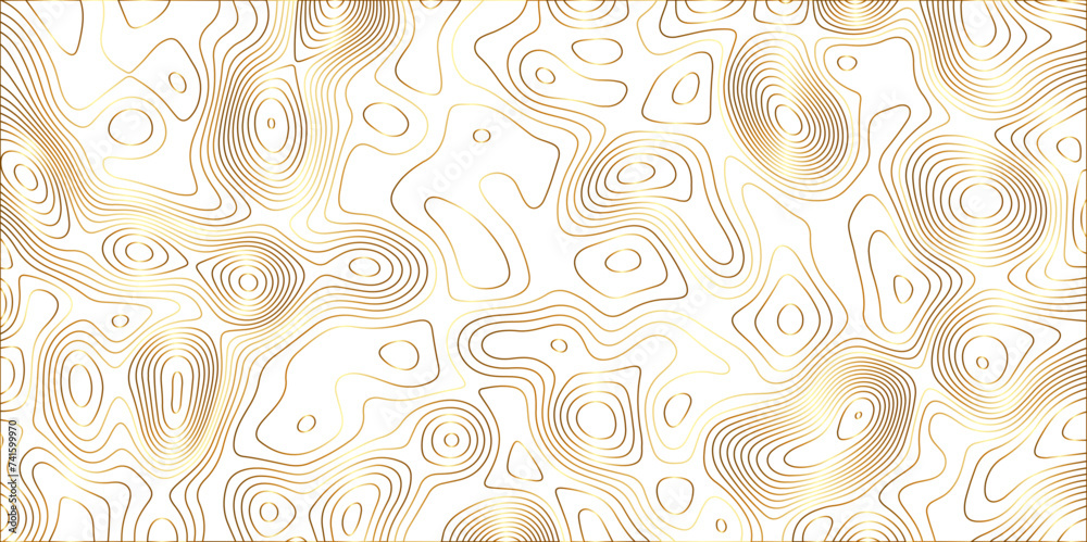 gold wave paper curved reliefs mount map abstract background, Abstract ...