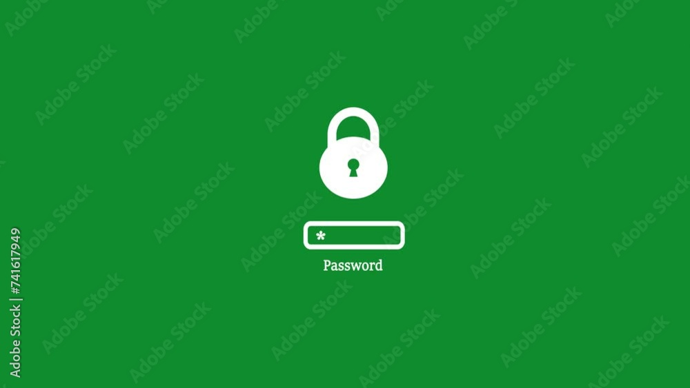 wrong and right password icon on white and green background. 4K Video ...