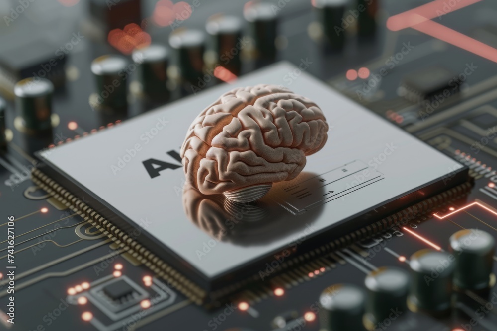 AI Brain Chip spinal cord neurons. Artificial Intelligence information ...