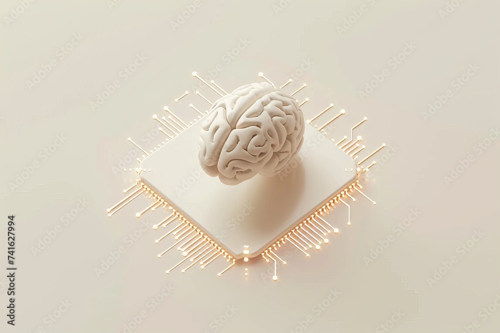 AI Brain Chip image sensors. Artificial Intelligence enterprising human ...