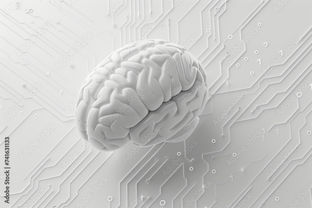 AI Brain Chip augmented reality. Artificial Intelligence icon storage ...