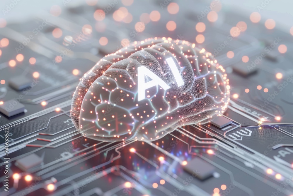 AI Brain Chip scm. Artificial Intelligence imaging informatics human ...