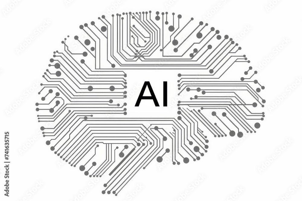 AI Brain Chip dna microarrays. Artificial Intelligence random access ...