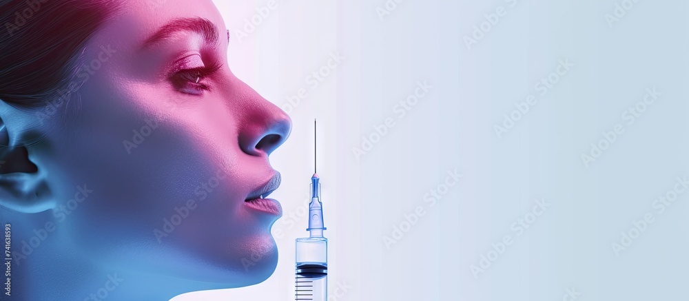 A female patient undergoing a Glutathione IV infusion therapy session ...